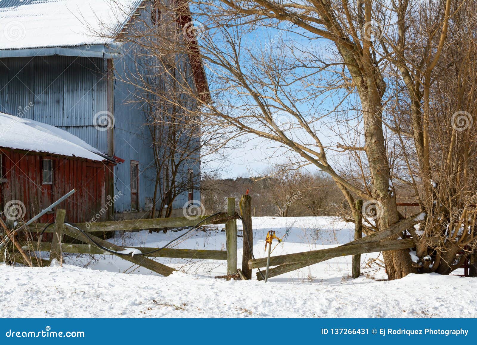 Rural farm after the snow stock image. Image of farm - 137266431