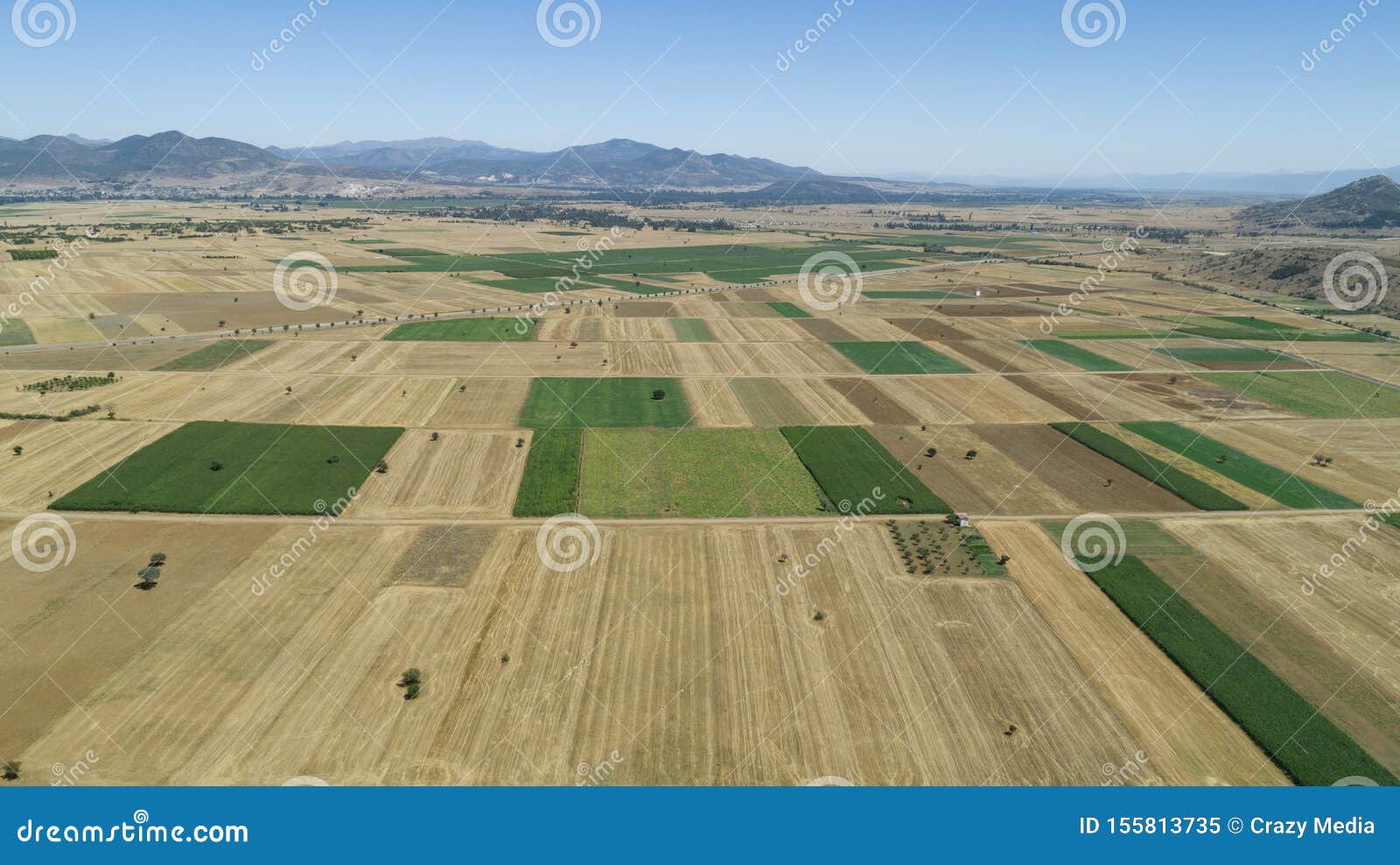 Rural Farmland, Large Fields and Development Plan Stock Image - Image ...