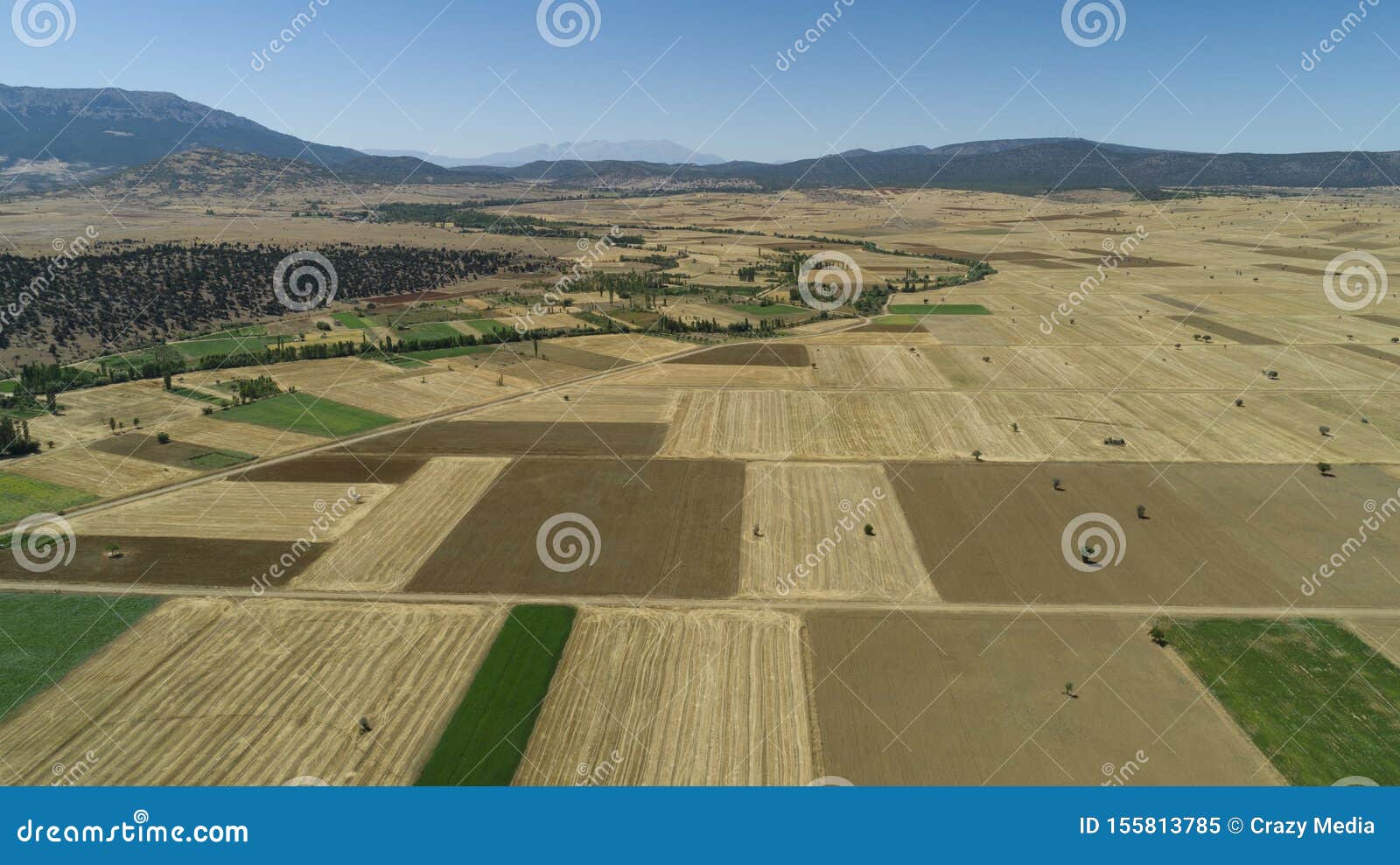 Rural Farmland, Large Fields and Development Plan Stock Image - Image ...
