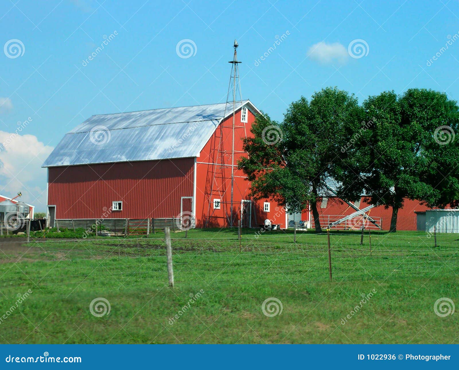 Rural Farmstead stock photo. Image of green, barn, midwest - 1022936