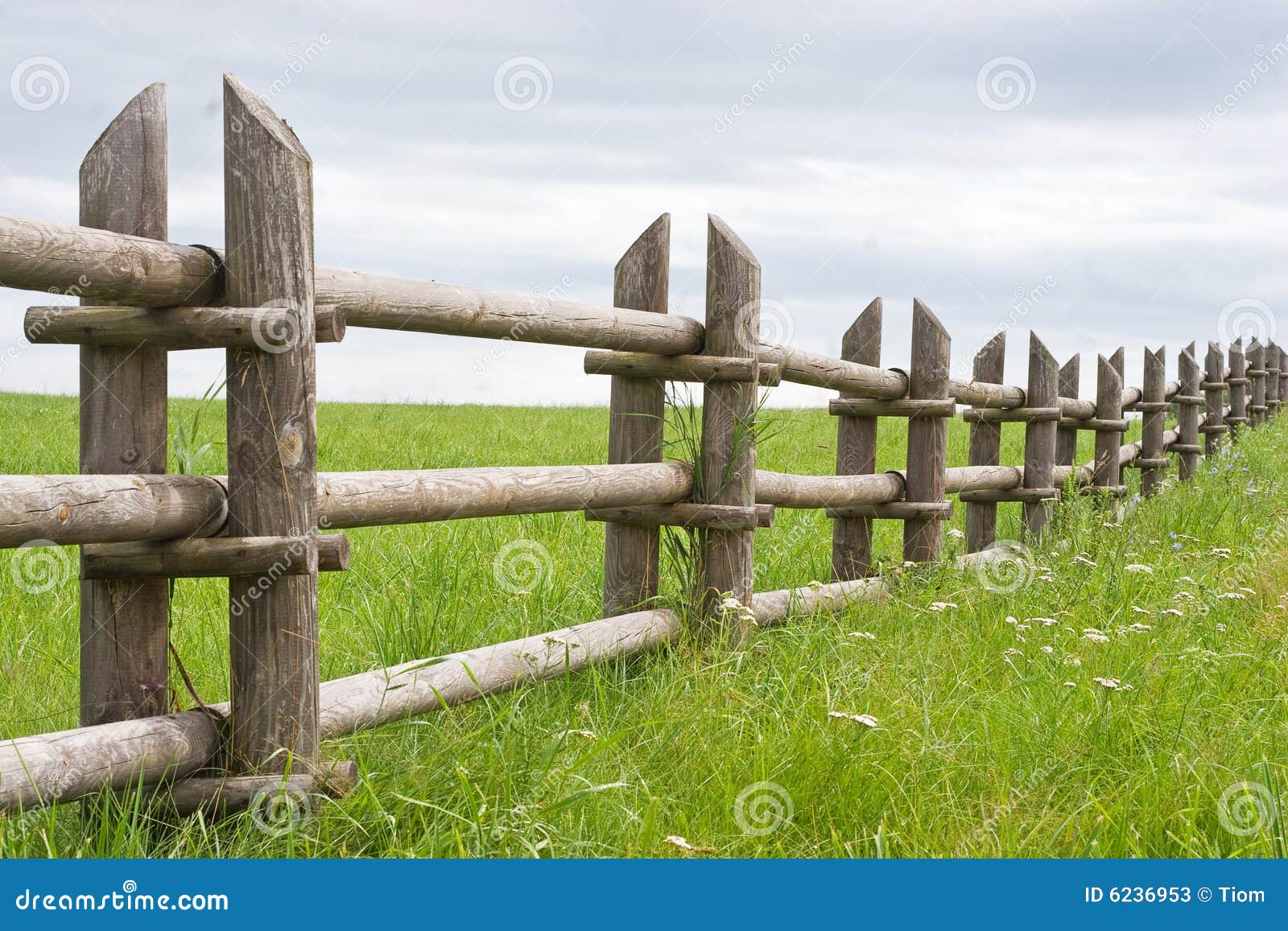 Rural fence in the field stock image. Image of fence, rough - 6236953