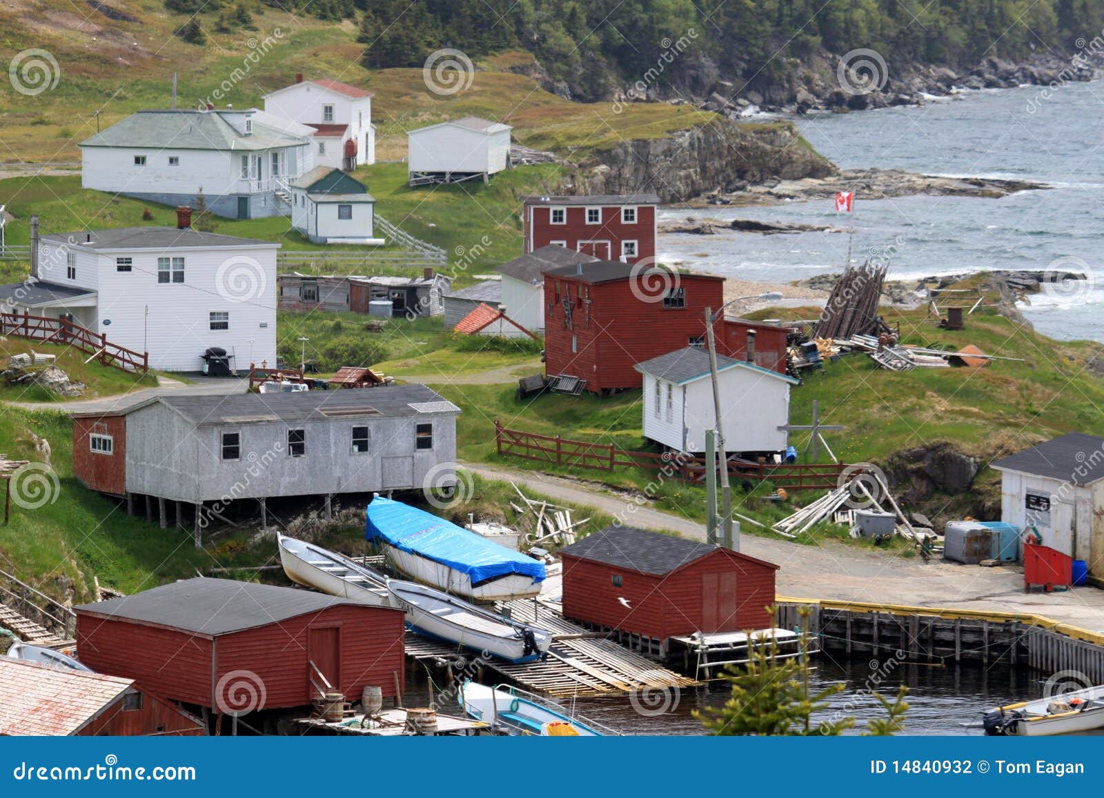 Rural fishing village stock photo. Image of harbour, houses - 14840932