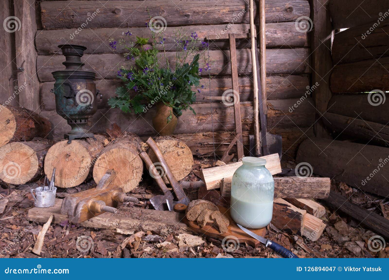 Rural Food in the Barn. Rural Snacks Stock Image - Image of life, snack ...