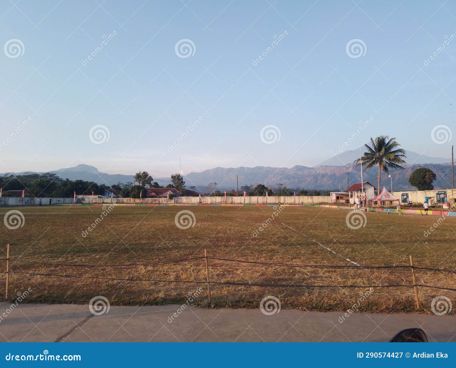 Rural football field stock image. Image of football - 290574427