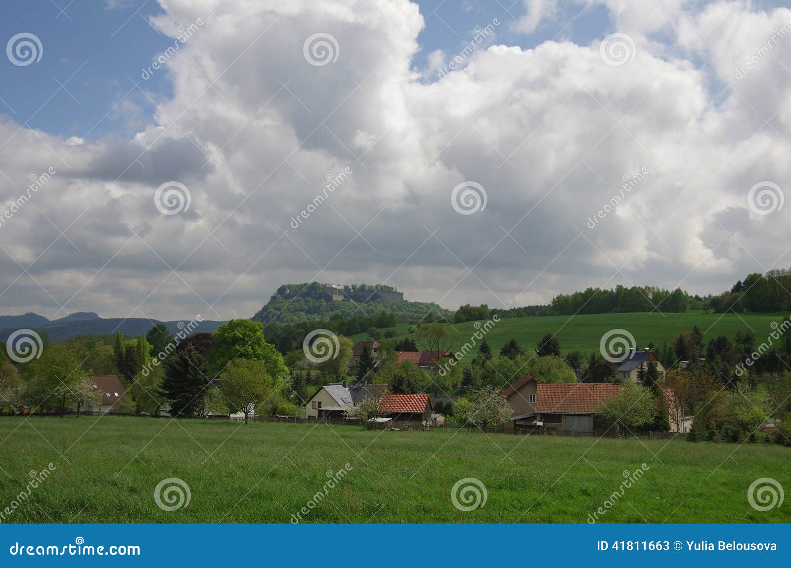 Rural Germany stock image. Image of fort, color, panorama - 41811663