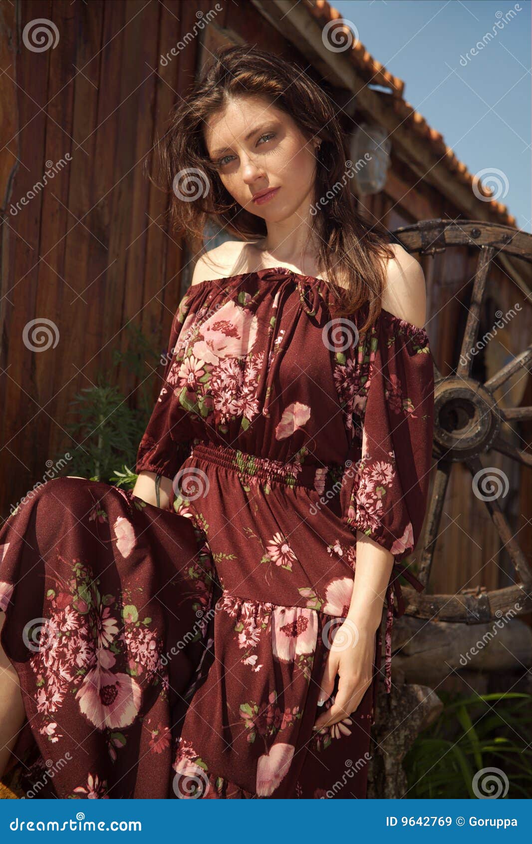 Rural girl stock image. Image of culture, fashioned, ornamental - 9642769