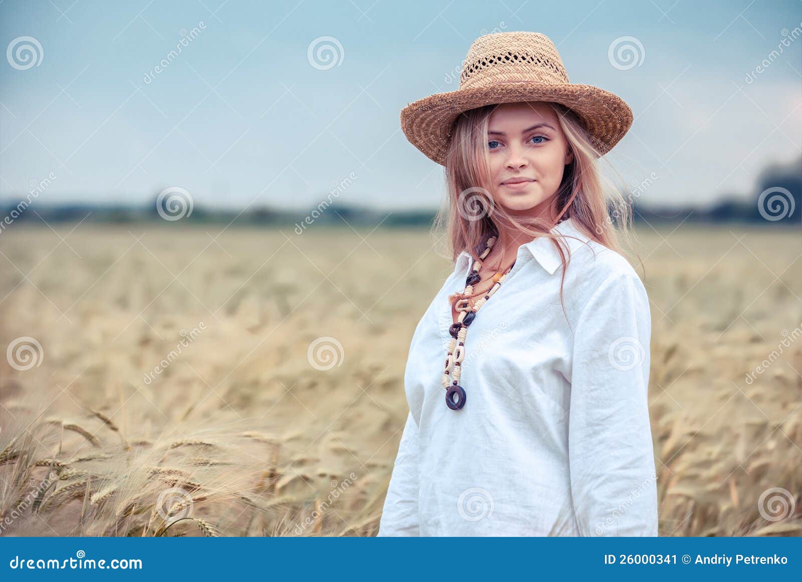 Rural girl in field stock image. Image of european, outdoors - 26000341