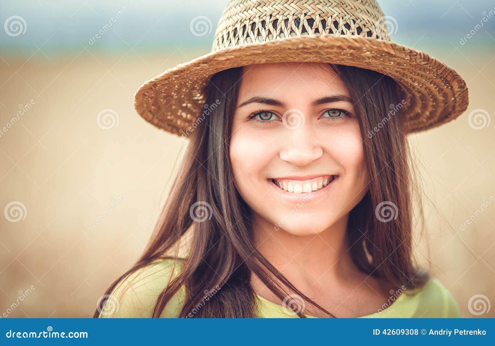 Rural girl in field stock photo. Image of beauty, outdoors - 42609308