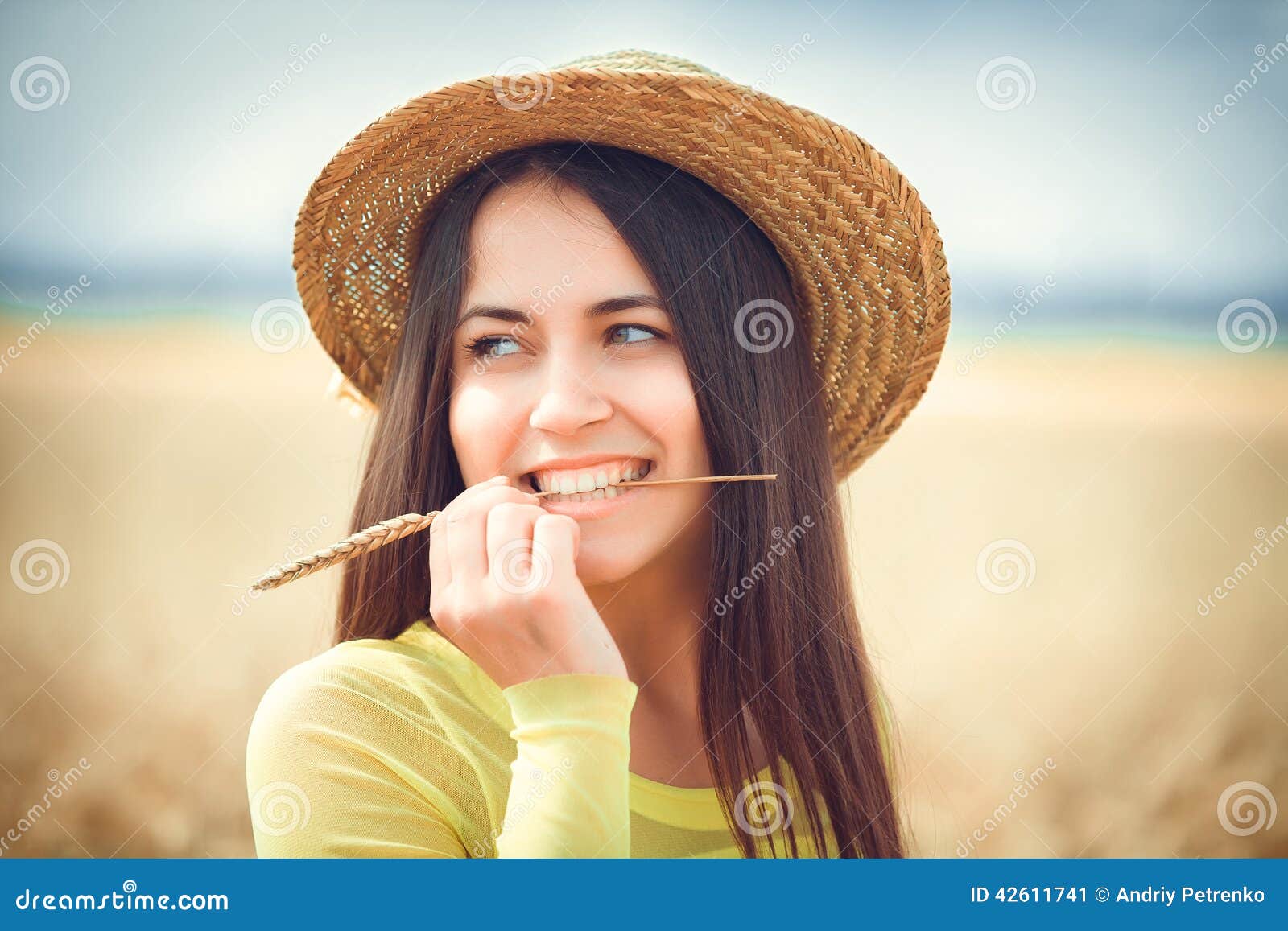 Rural girl in field stock image. Image of people, human - 42611741