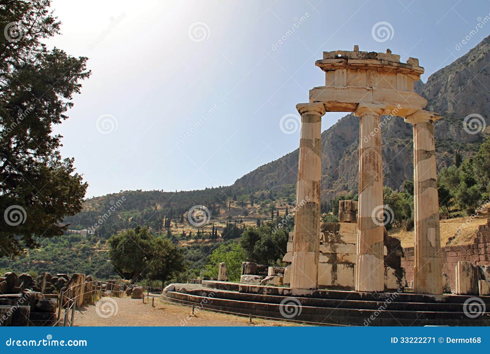 Rural Greek Country Outdoor Restaurant On Pergola Terrace, Greece ...