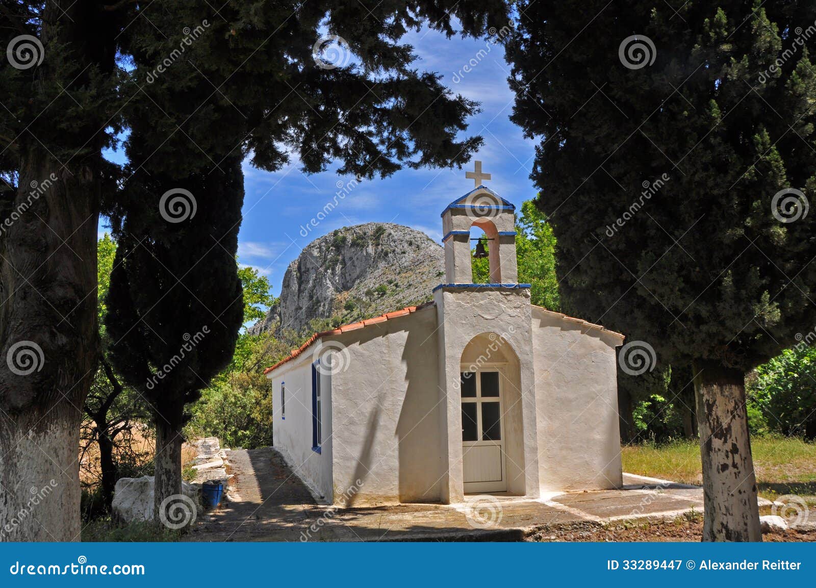Rural Greek White Chapel on Samos Stock Image - Image of small, island ...