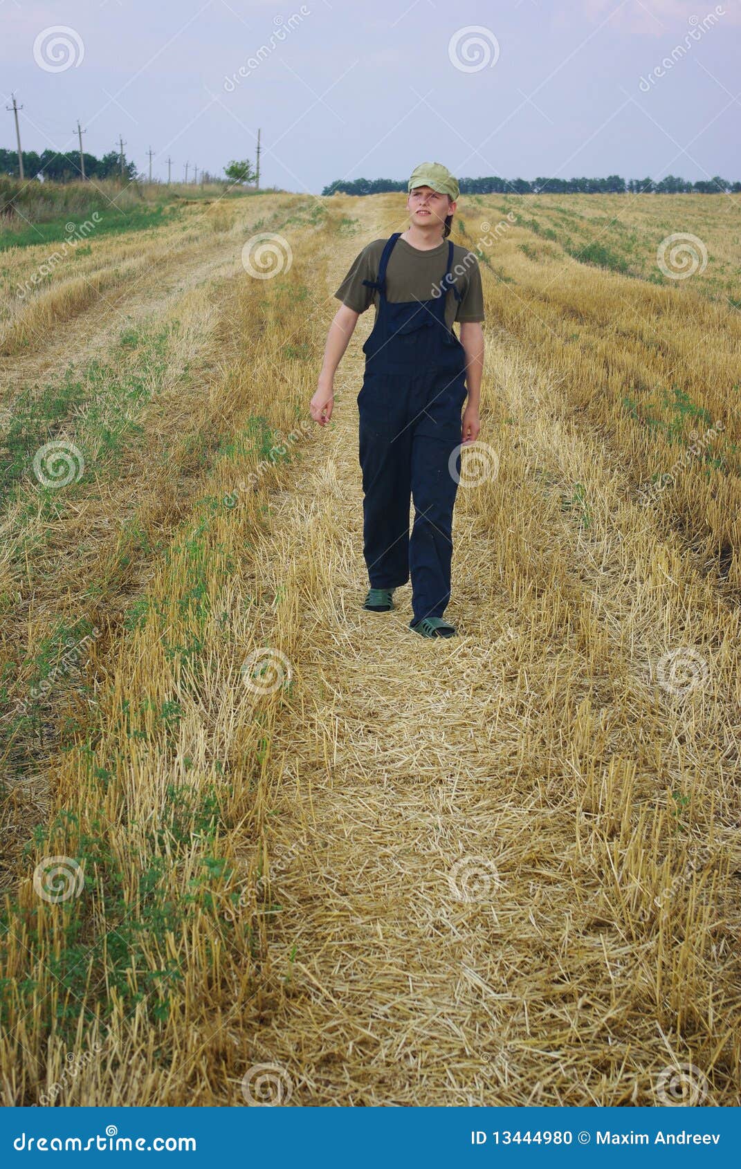Rural guy stock photo. Image of white, autumn, evening - 13444980