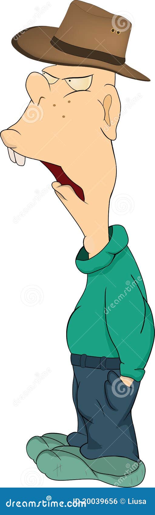 The rural guy. Cartoon stock vector. Illustration of shirt - 20039656