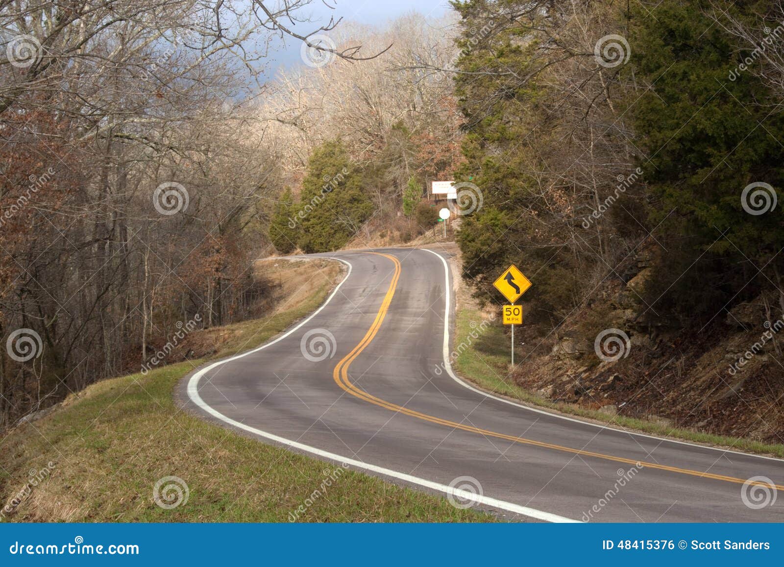 Rural Highway stock photo. Image of rural, cloudy, curve - 48415376