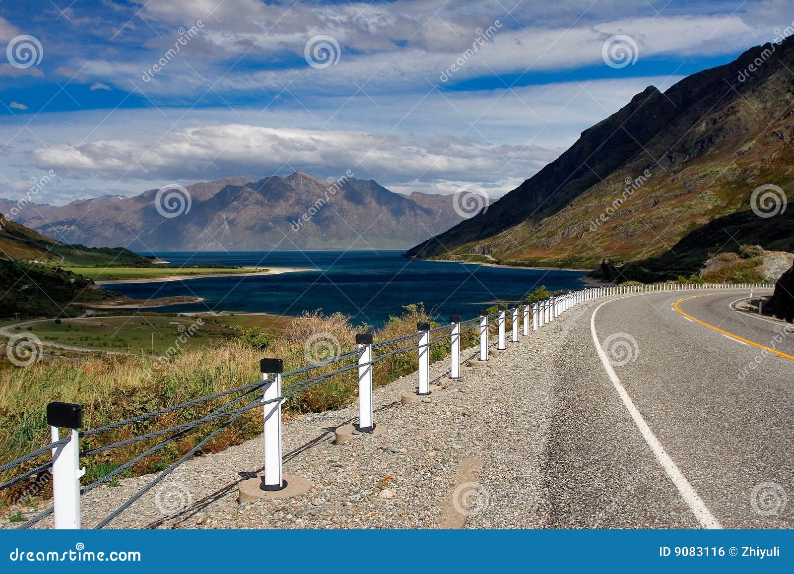 Rural Highway New Zealand stock photo. Image of yellow - 9083116