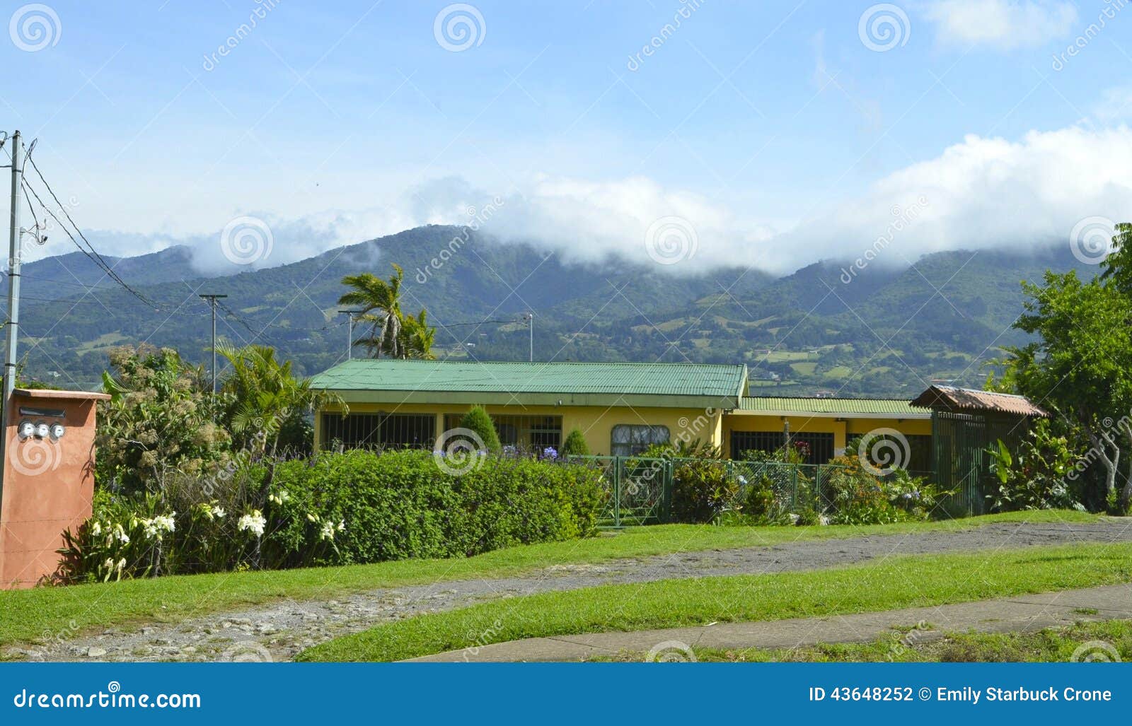 Rural home in Costa Rica stock photo. Image of rican - 43648252