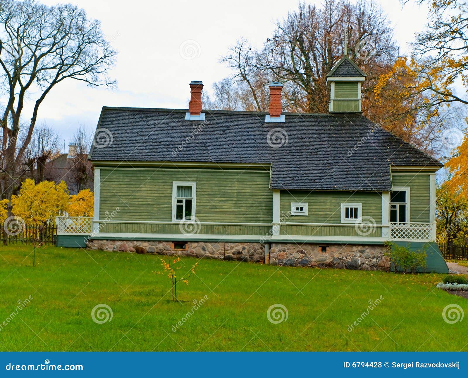 Rural house stock photo. Image of farmhouse, aged, landscaping - 6794428