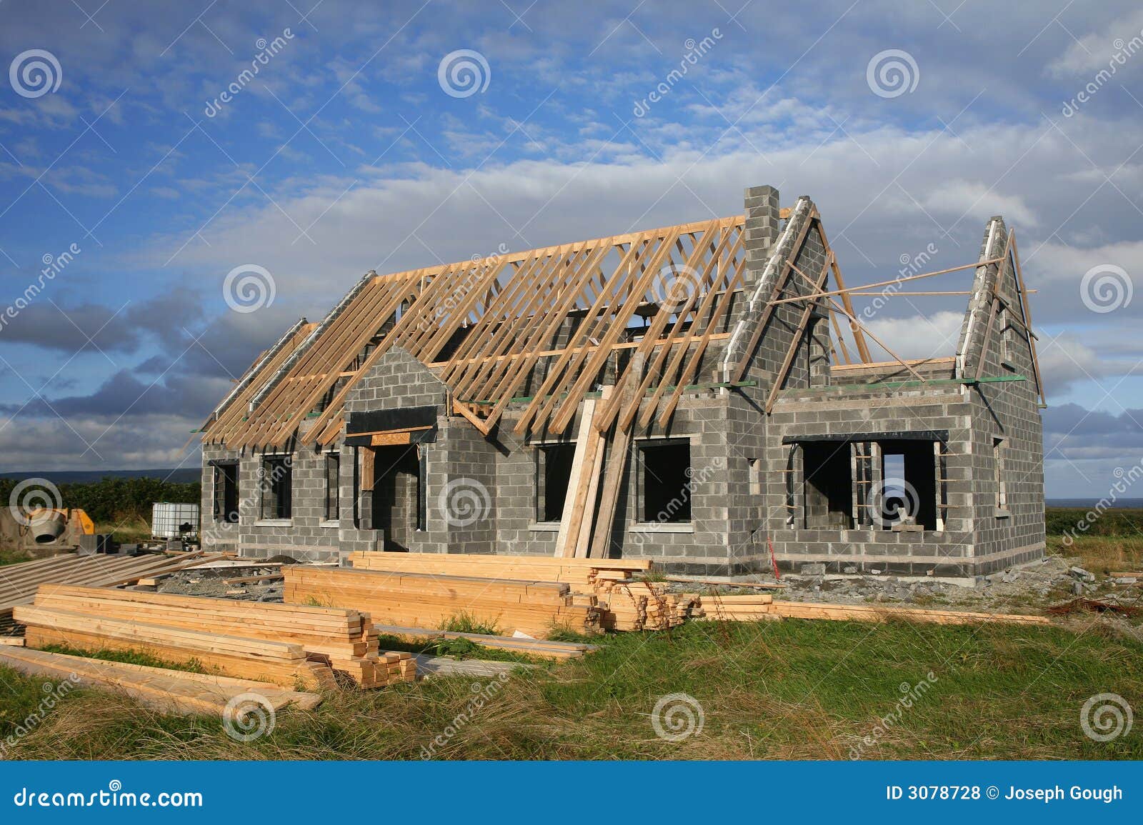 Rural House Build stock photo. Image of house, horizontal - 3078728