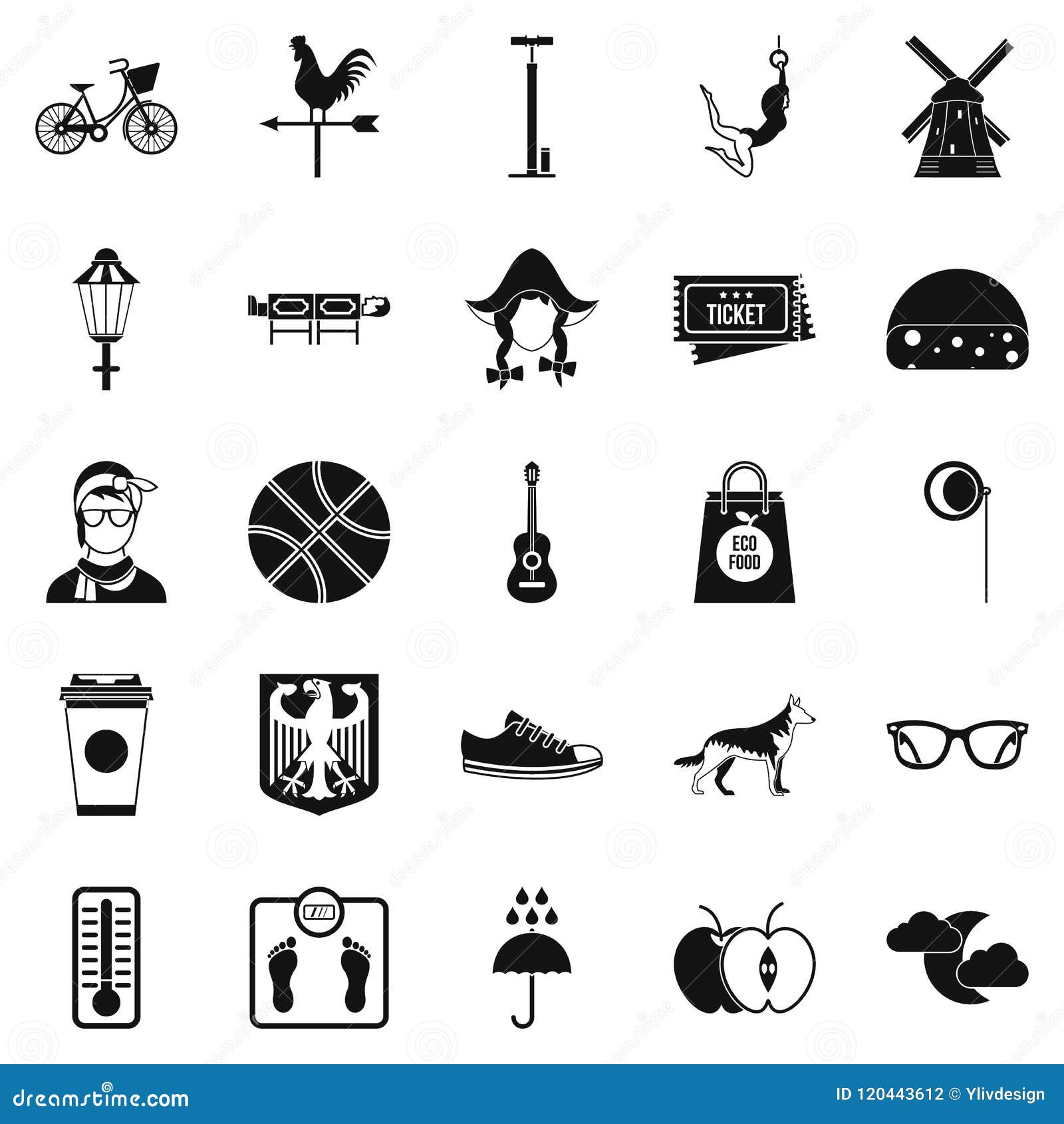 Rural Icons Set, Simple Style Stock Vector - Illustration of healthcare ...