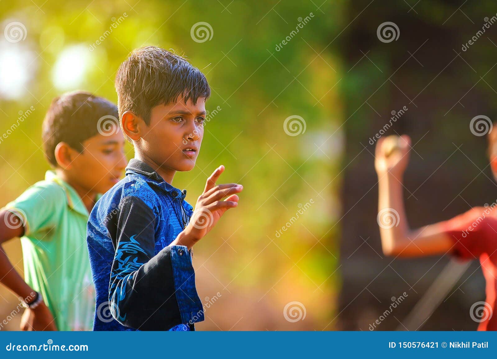 Rural Indian Child Playing Cricket Editorial Photo - Image of lifestyle ...