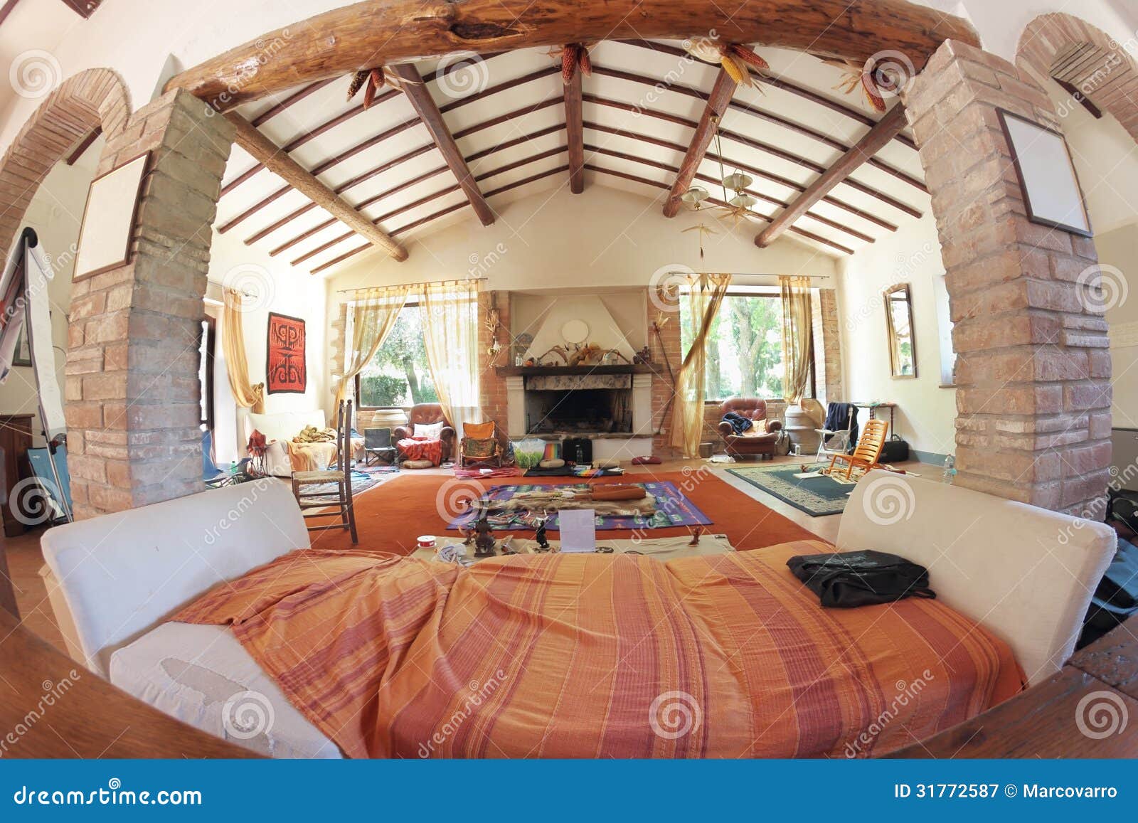 Rural interior stock image. Image of lounge, fisheye - 31772587