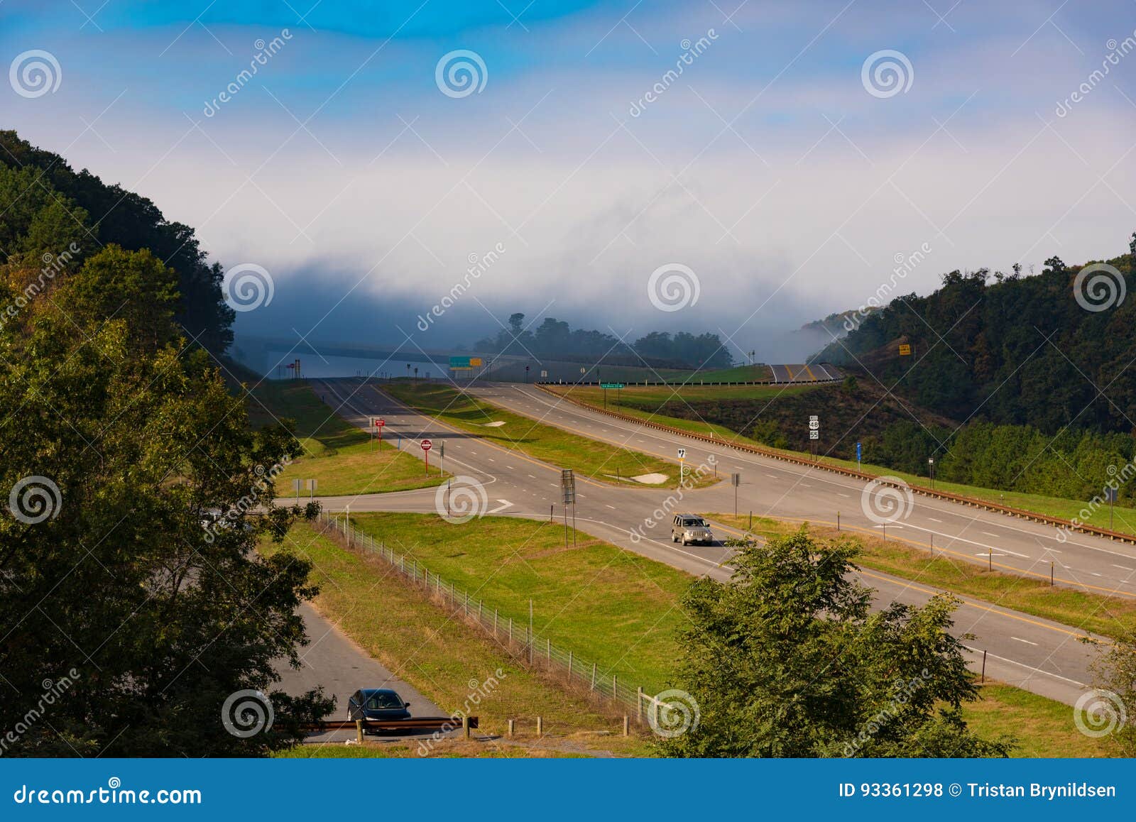 A Rural Interstate in Virginia Stock Photo - Image of mountains ...