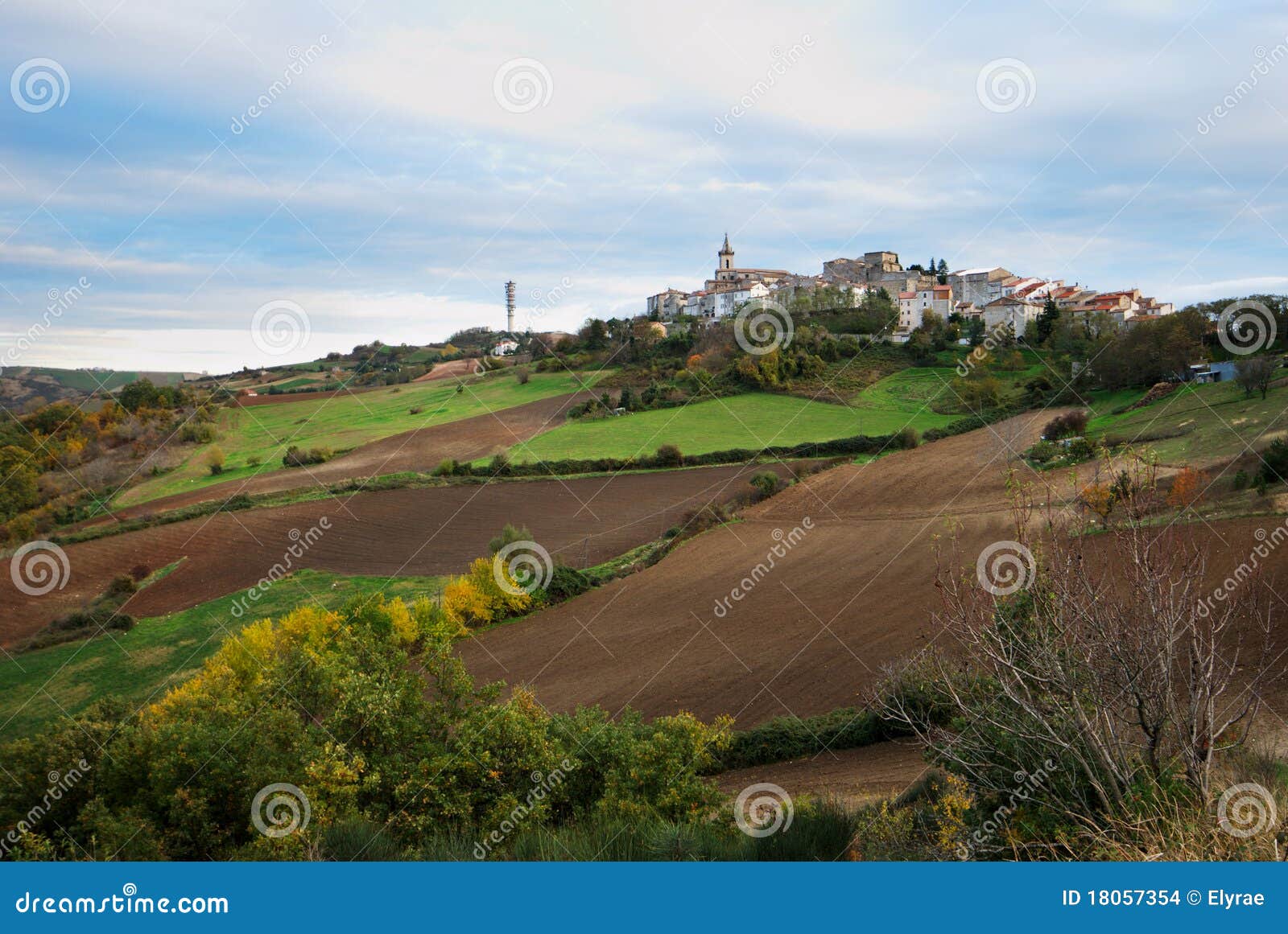 Rural italian landscape stock photo. Image of color, clouds - 18057354