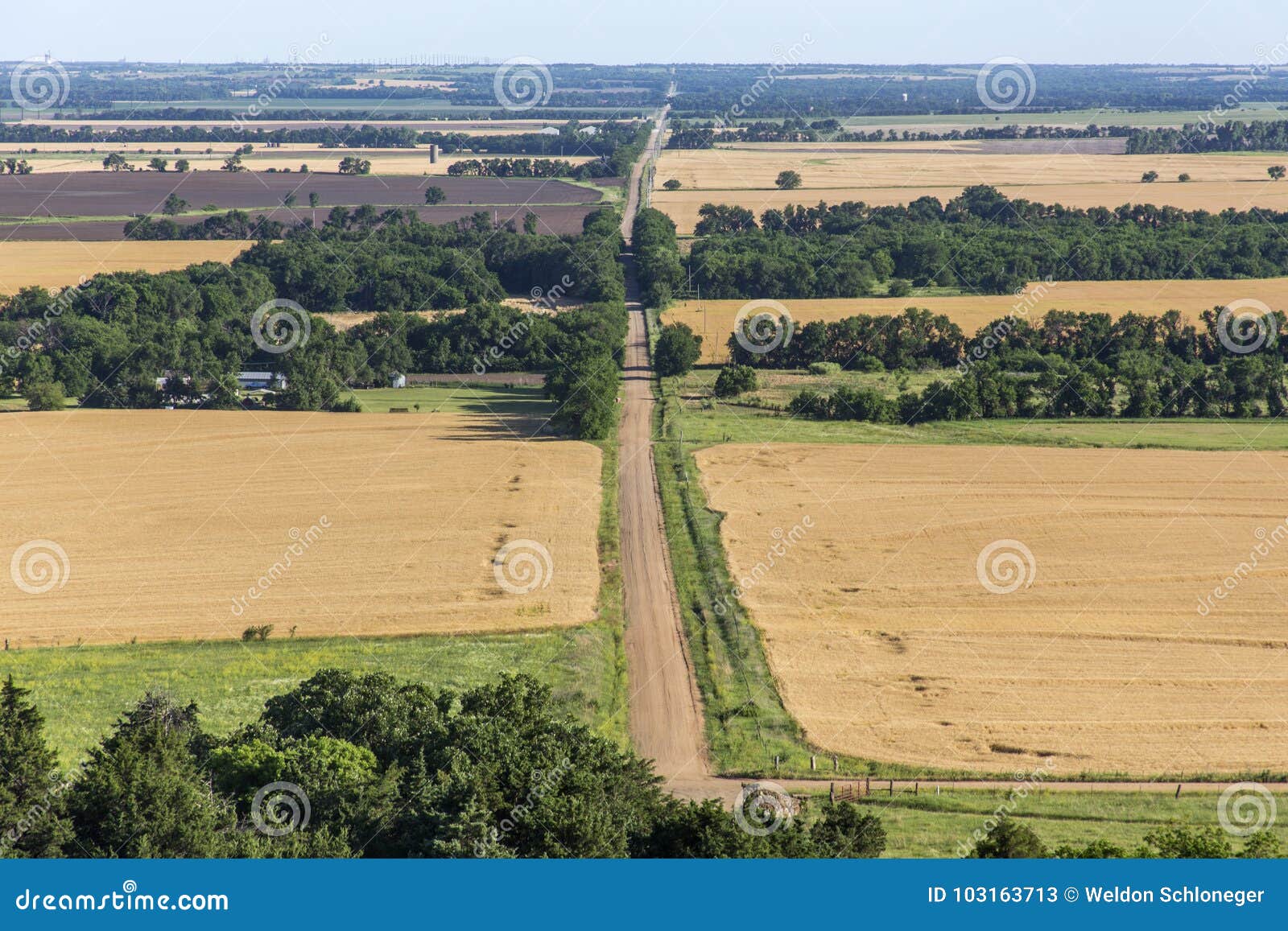 Rural Kansas road stock image. Image of road, rural - 103163713