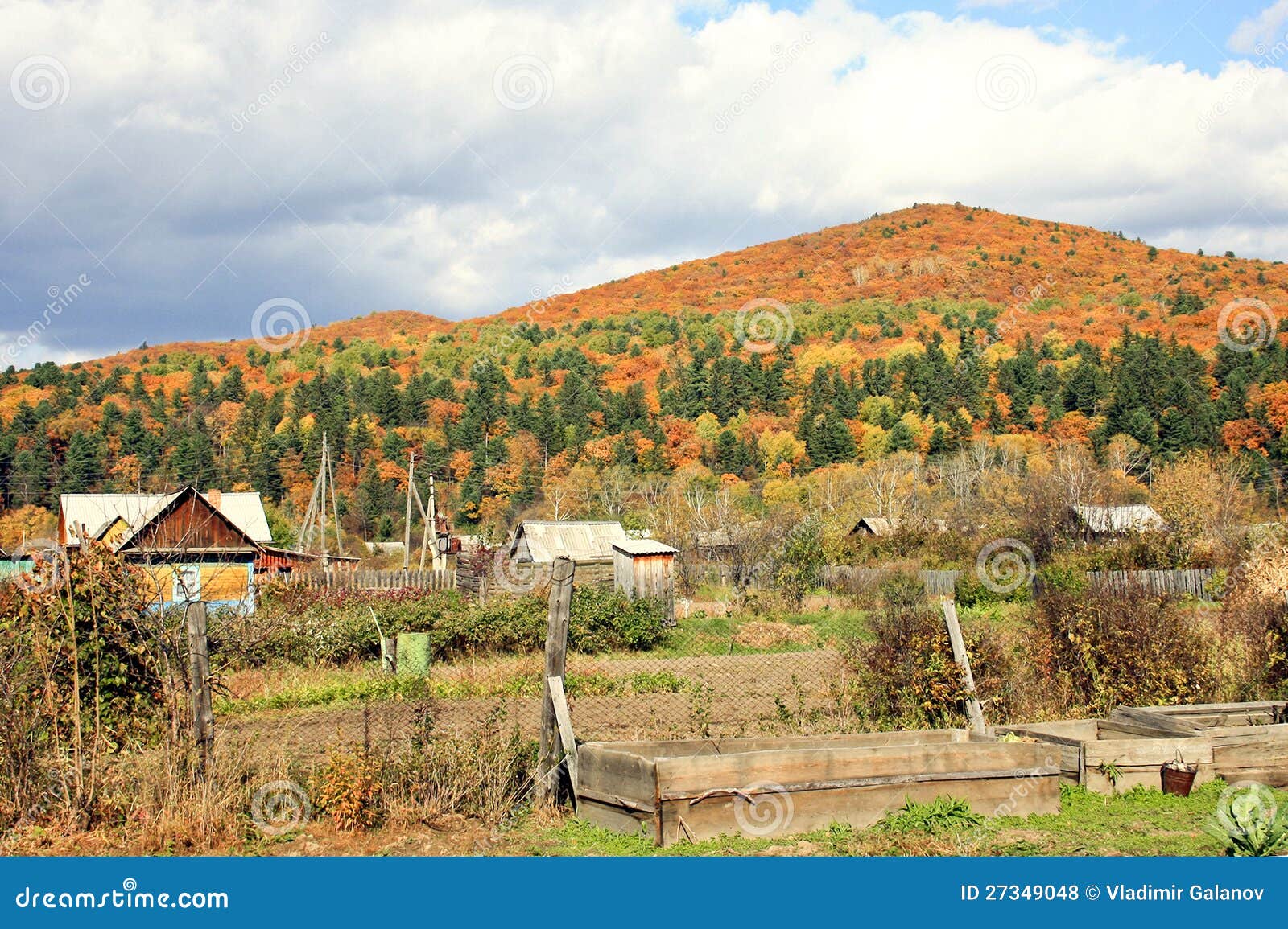 Rural landscape stock photo. Image of roof, green, village - 27349048