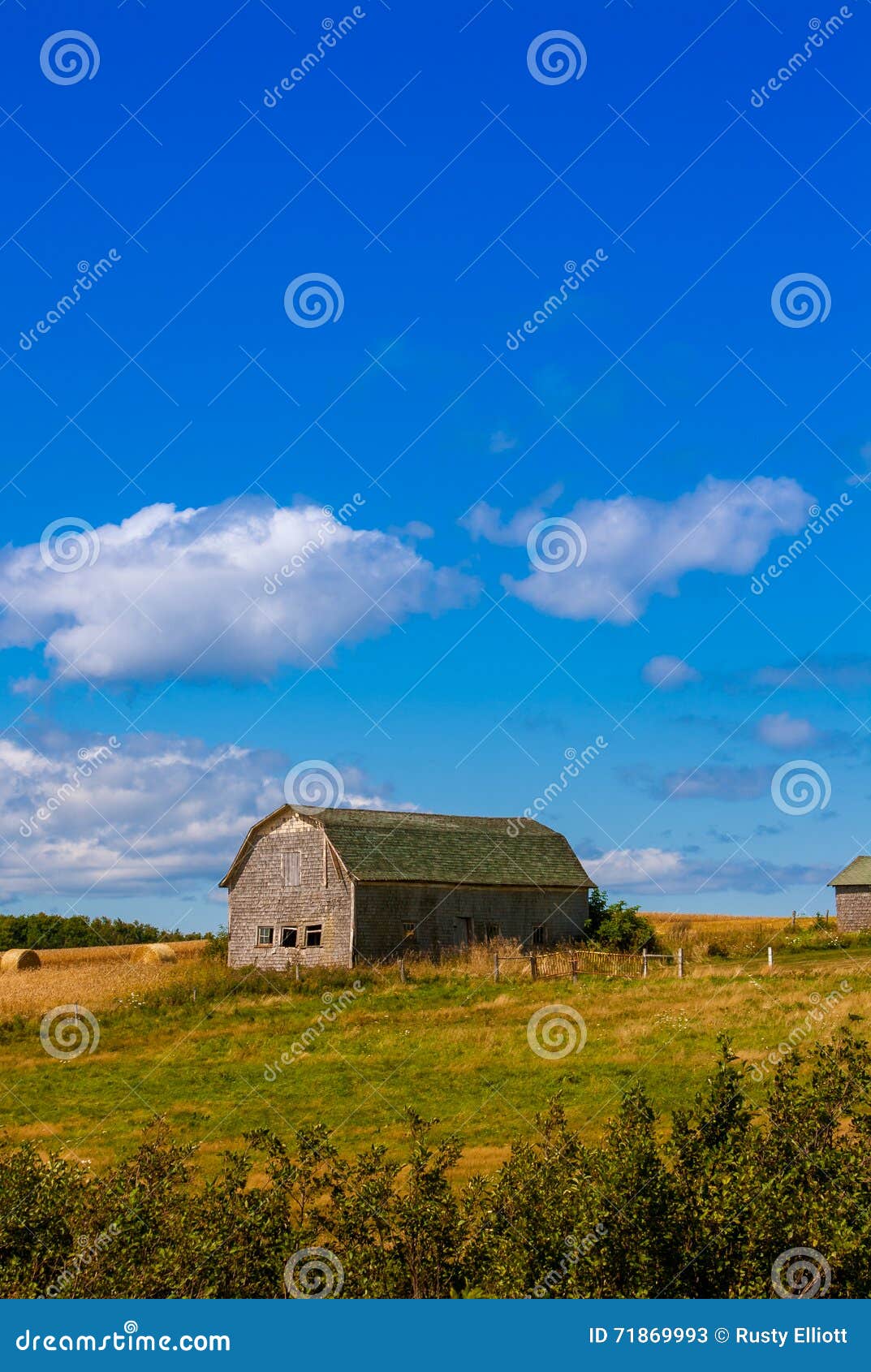 Rural Landscape with a Barn Stock Image - Image of country, edward ...
