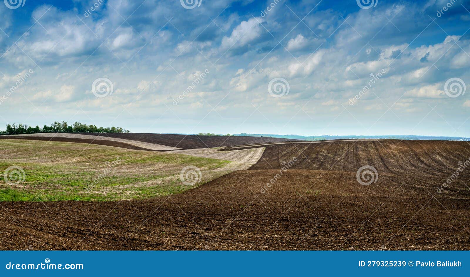 Rural Landscape of Farmland Hills, Lines and Waves, Pattern Stock Image ...