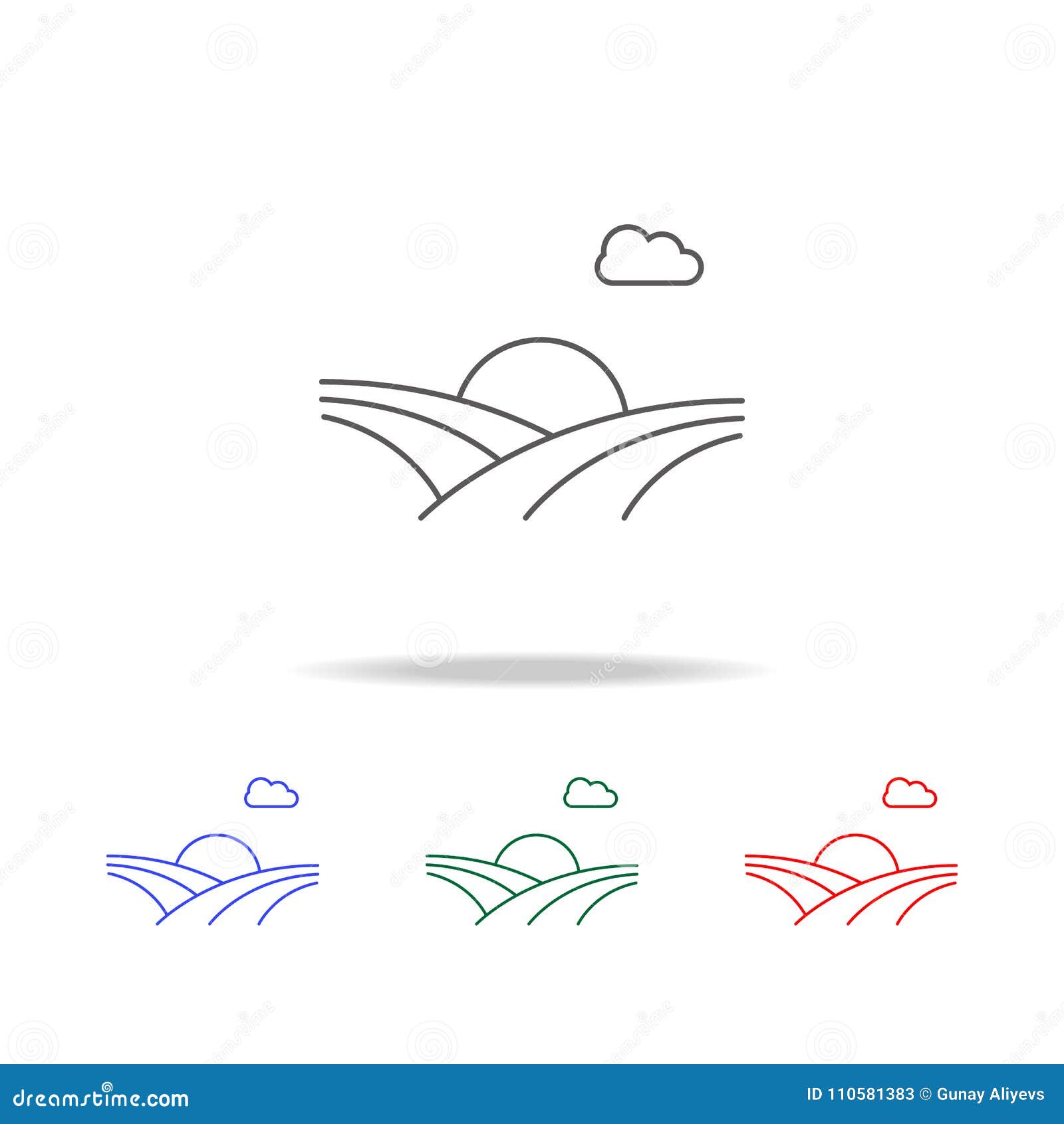 Rural Landscape Icon. Elements in Multi Colored Icons for Mobile ...