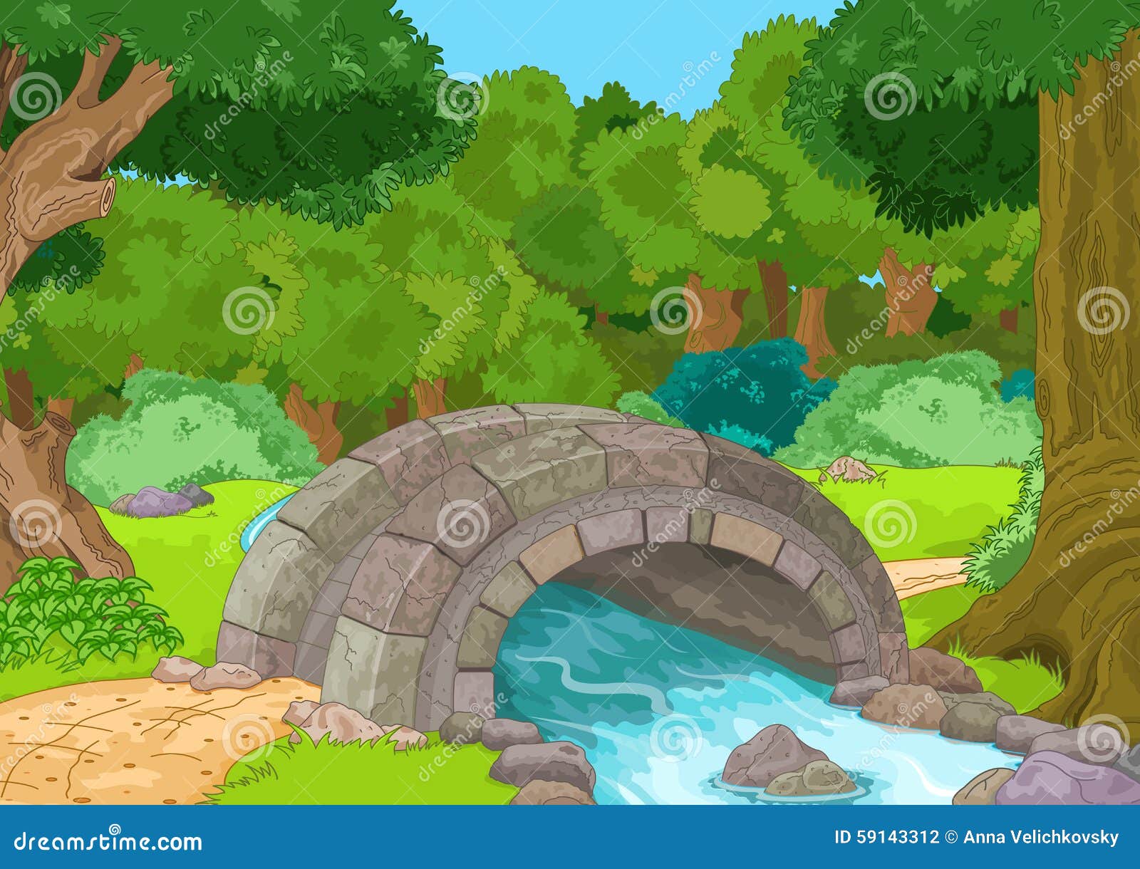 Bridge Cartoon Vector Clipart | CartoonDealer.com #41776404