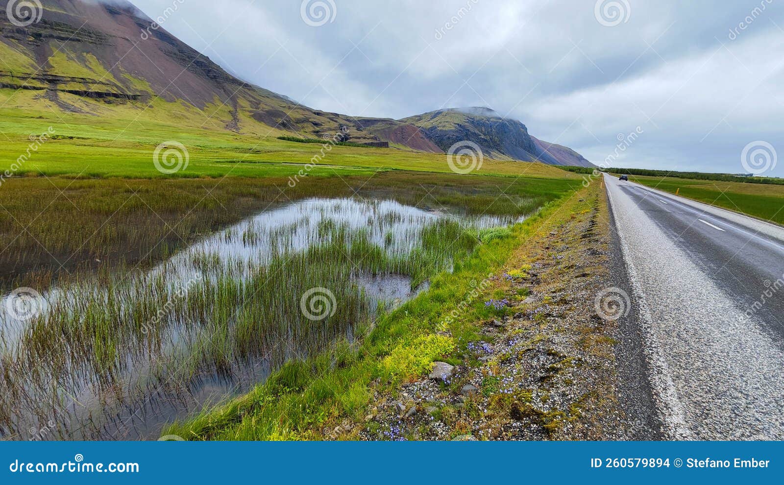 Rural Landscape with a Lake in Iceland Stock Photo - Image of mountain ...