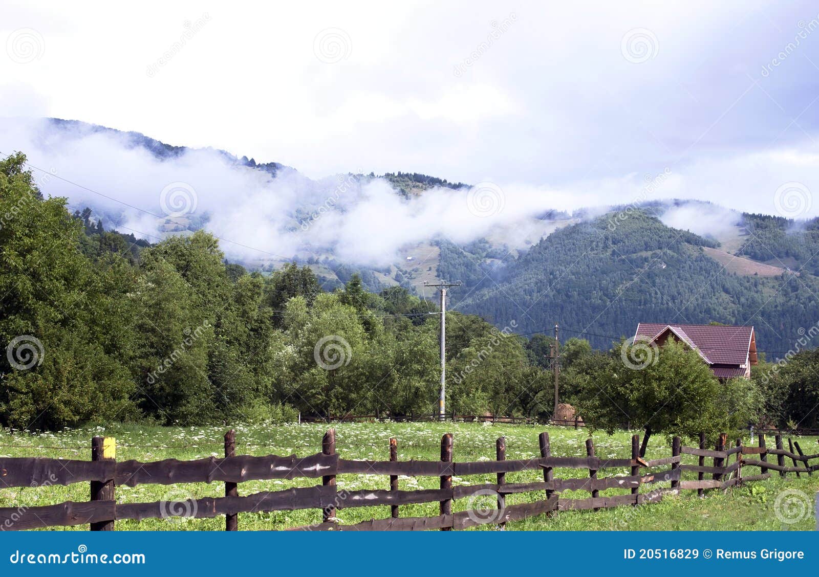 Rural Landscape in the Mountains - RAW Format Stock Image - Image of ...