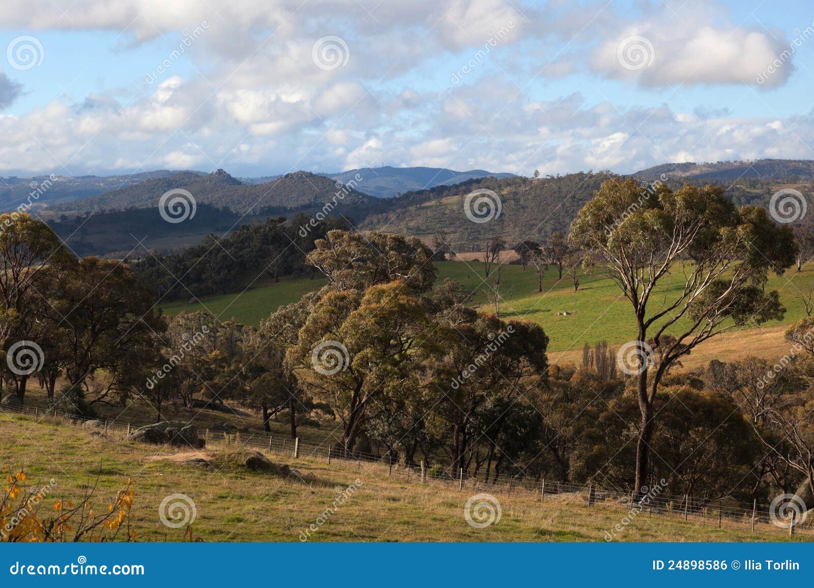 A Rural Landscape. NSW. Australia. Stock Photo - Image of mountains ...