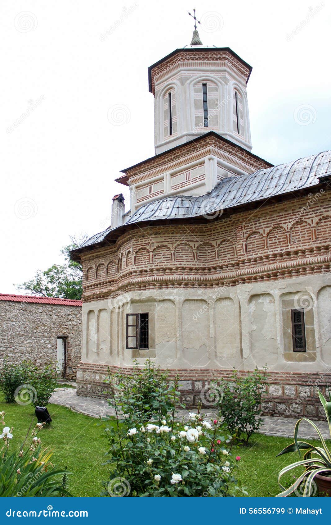 Rural Landscape with Old Monastery in Romania Stock Image - Image of ...