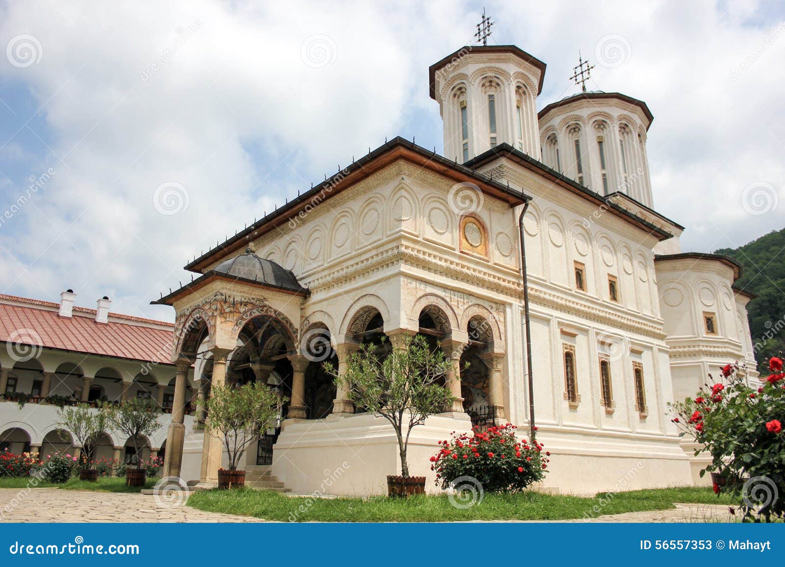 Rural Landscape with Old Monastery in Romania Stock Image - Image of ...