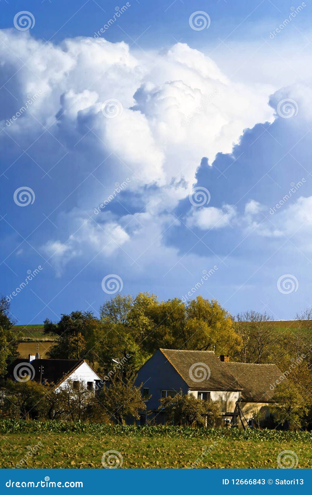 Rural landscape in Poland stock image. Image of land - 12666843