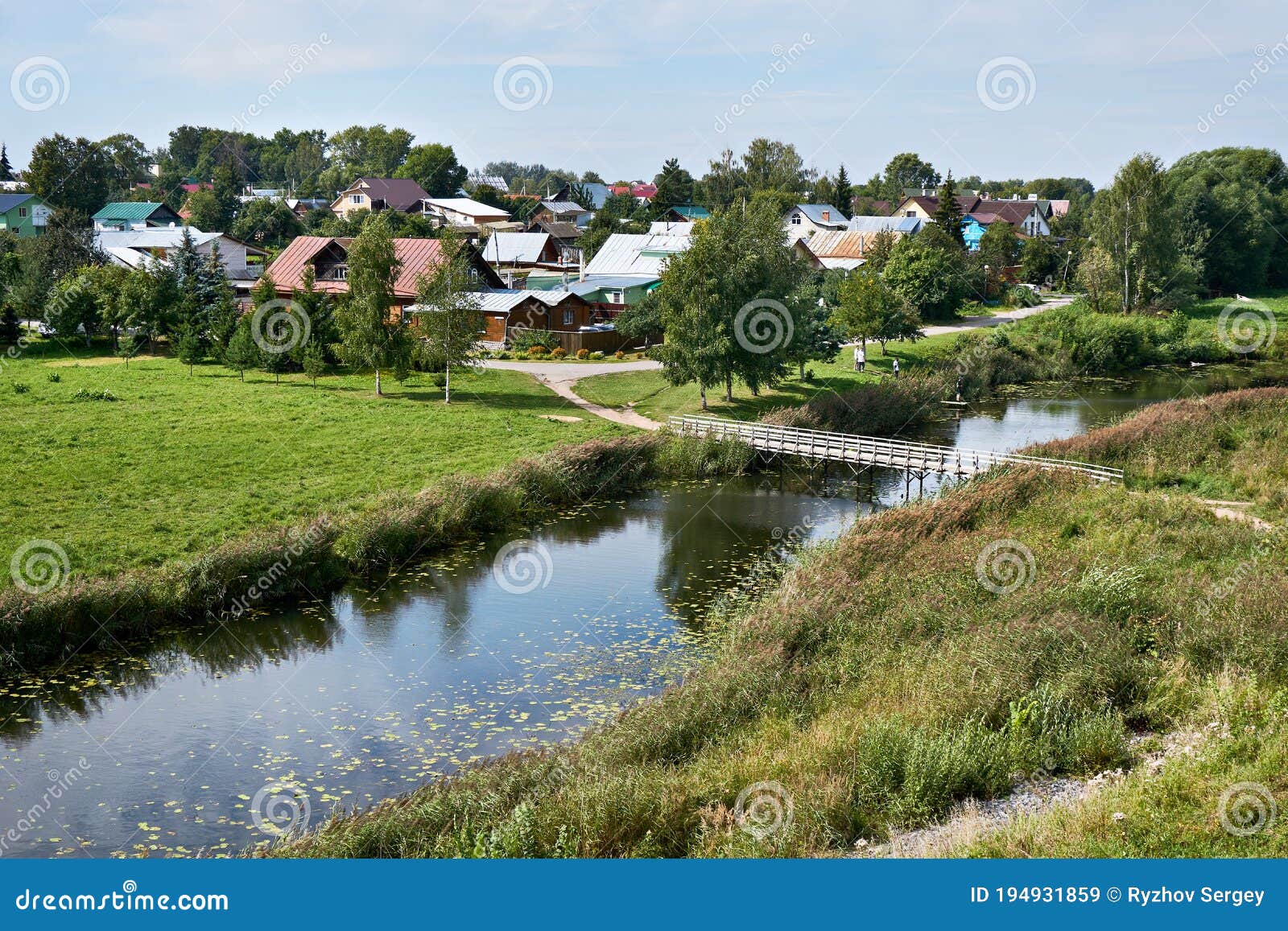 Rural landscape in Russia stock image. Image of summer - 194931859