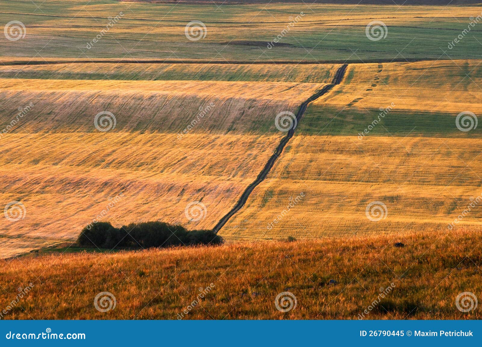 Rural landscape at sunset stock image. Image of countryside - 26790445