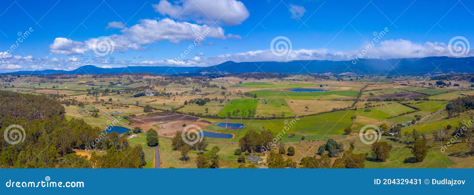 Rural Landscape of Tasmania, Australia Stock Image - Image of panorama ...