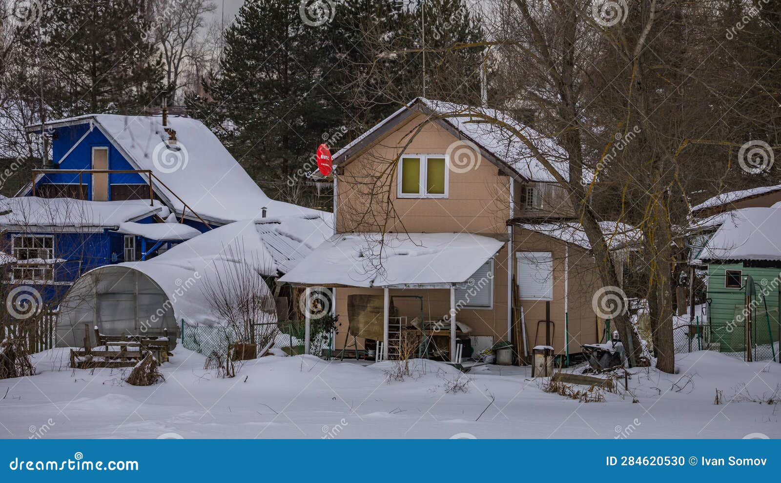 Rural Landscape in Winter from a Height Stock Photo - Image of estate ...