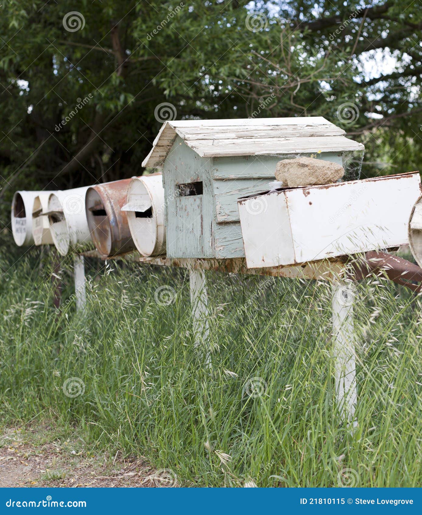Rural Letterboxes stock image. Image of retro, curbside - 21810115