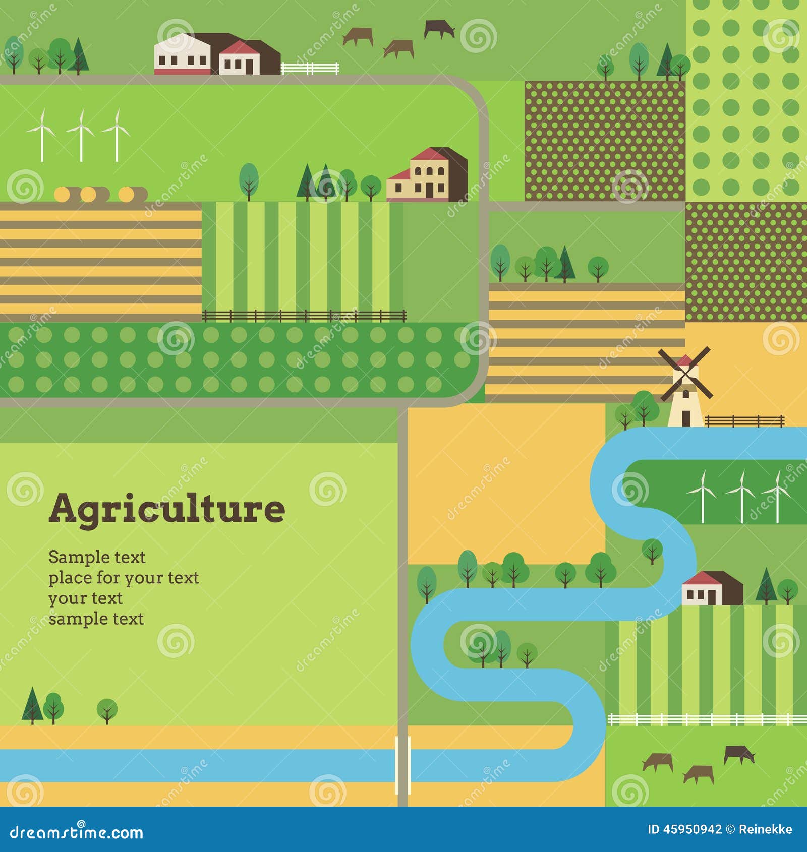 Rural life stock vector. Illustration of info, graphic - 45950942