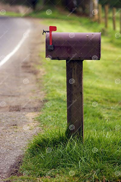 Vertical Daytime Rural Mailbox Outgoing Mail Stock Photo - Image of ...