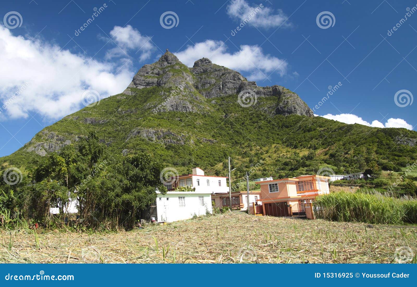 Rural Mauritius stock image. Image of habitat, mountain - 15316925