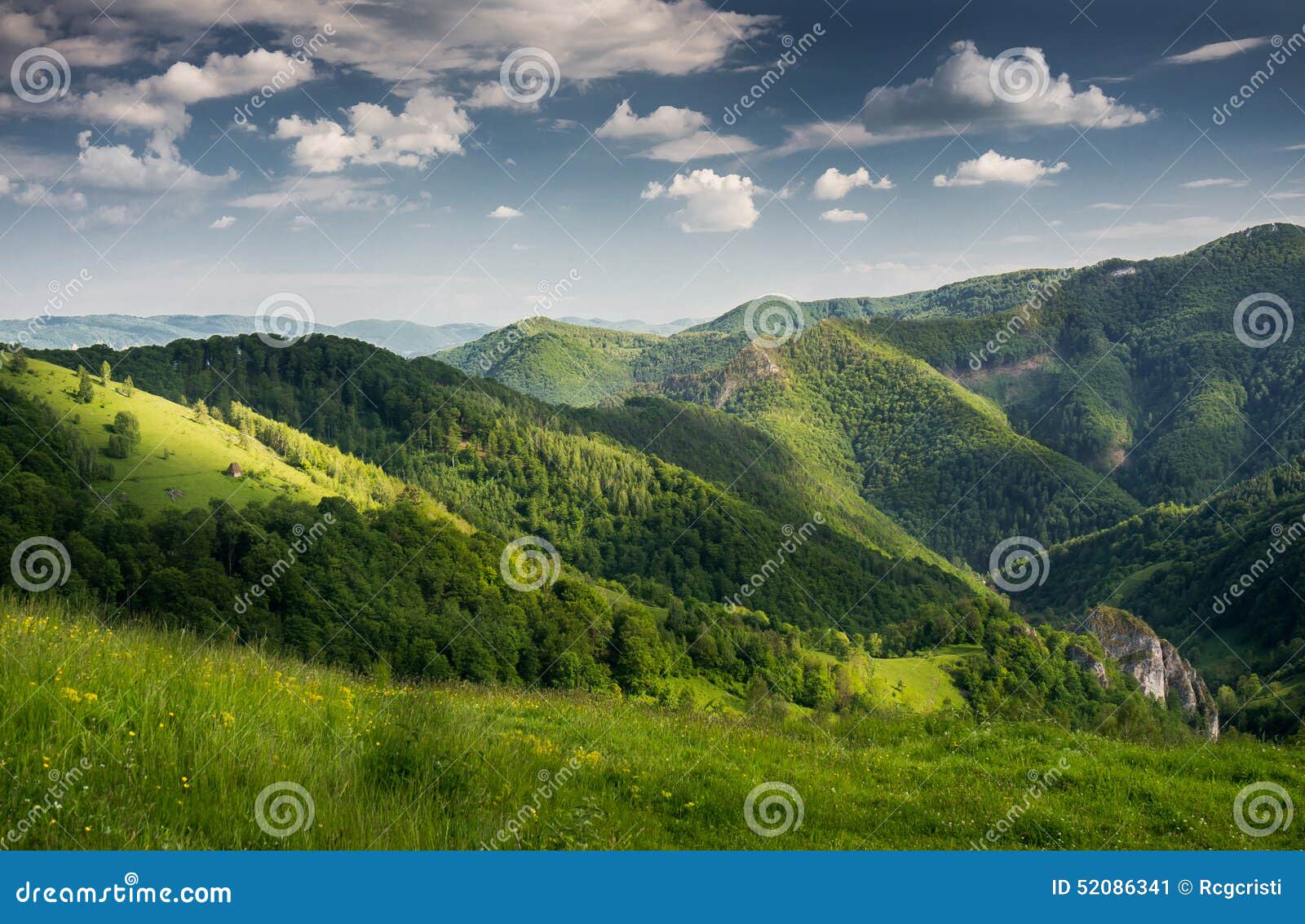 Rural Mountain Area in Romania Stock Image - Image of nature, green ...