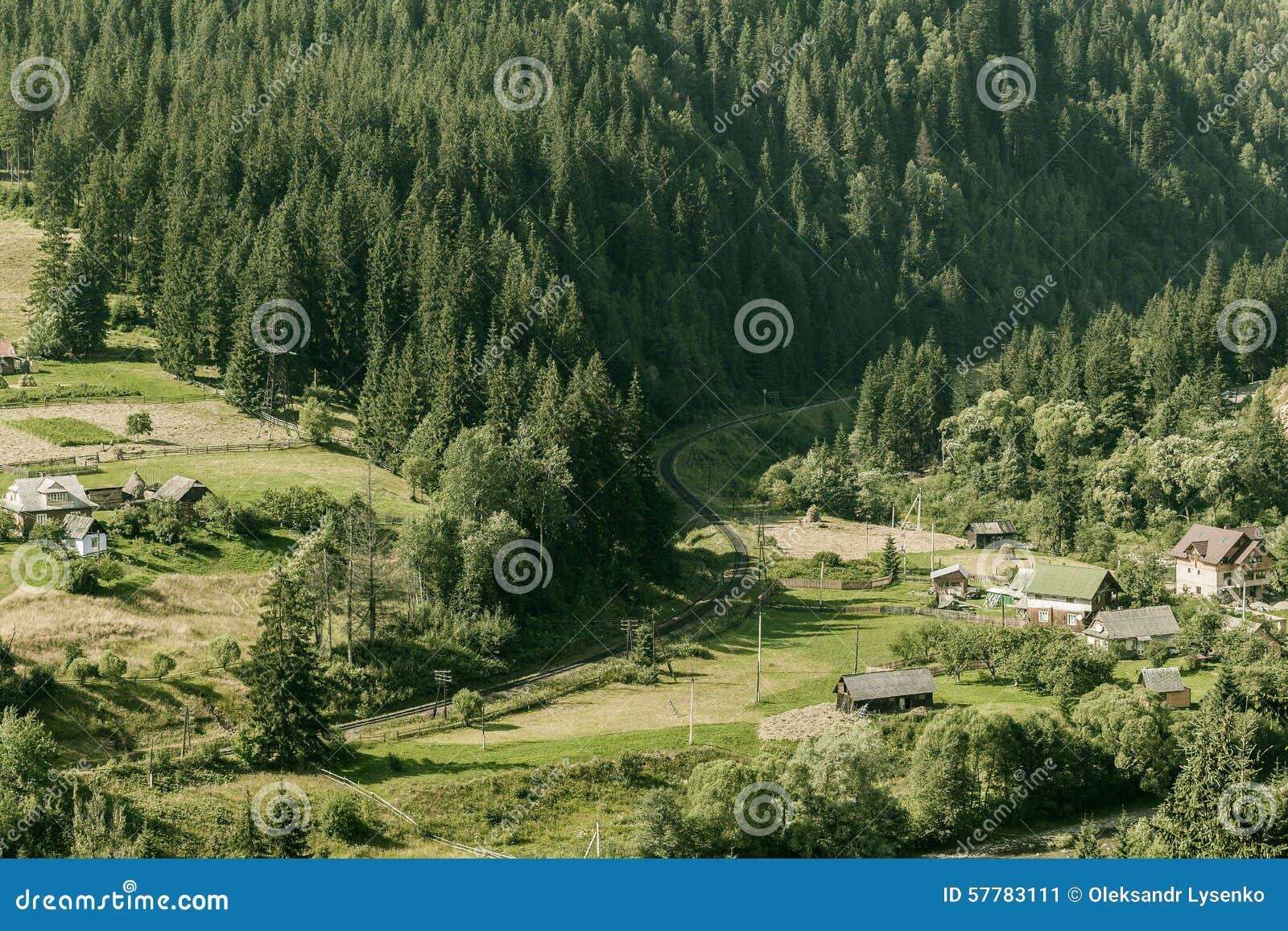 Rural mountain landscape stock image. Image of nature - 57783111