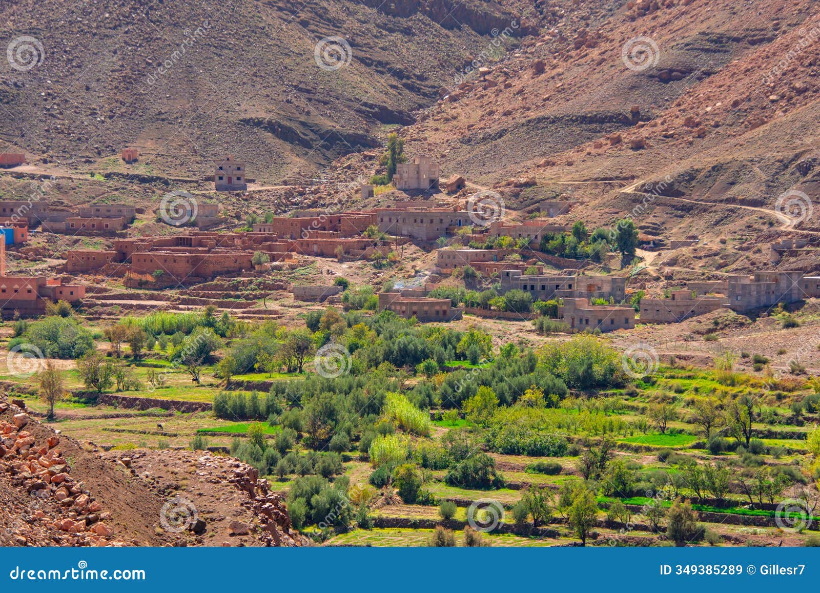 Rural and Mountainous Landscape in Morocco Stock Image - Image of ...